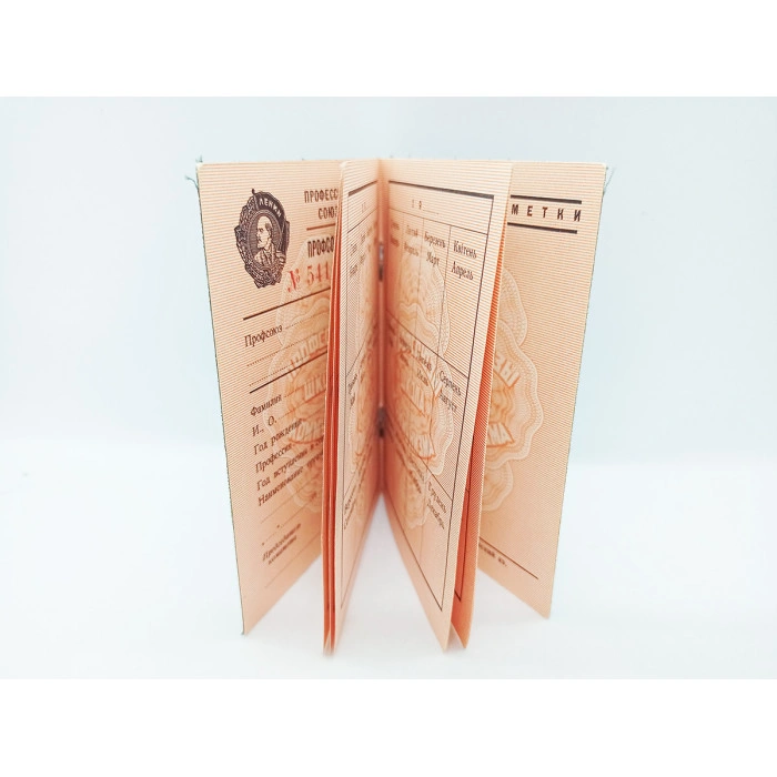 SOVIET Russian worker's document LABOR UNION Membership trade union ...
